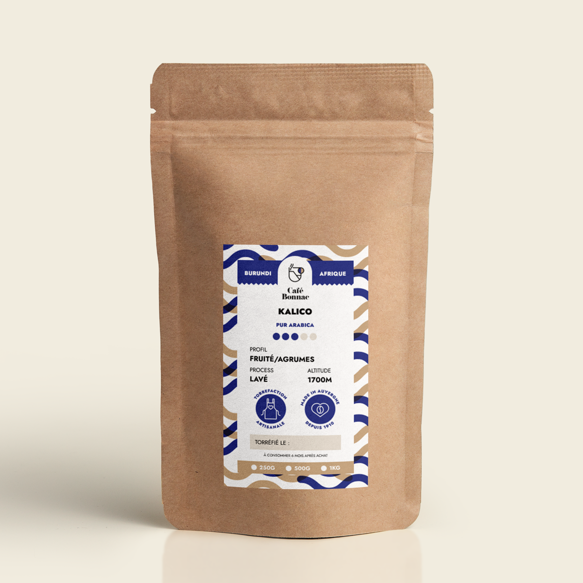 Café en Grain Burundi Kalico 100% Arabica - Café Bonnac