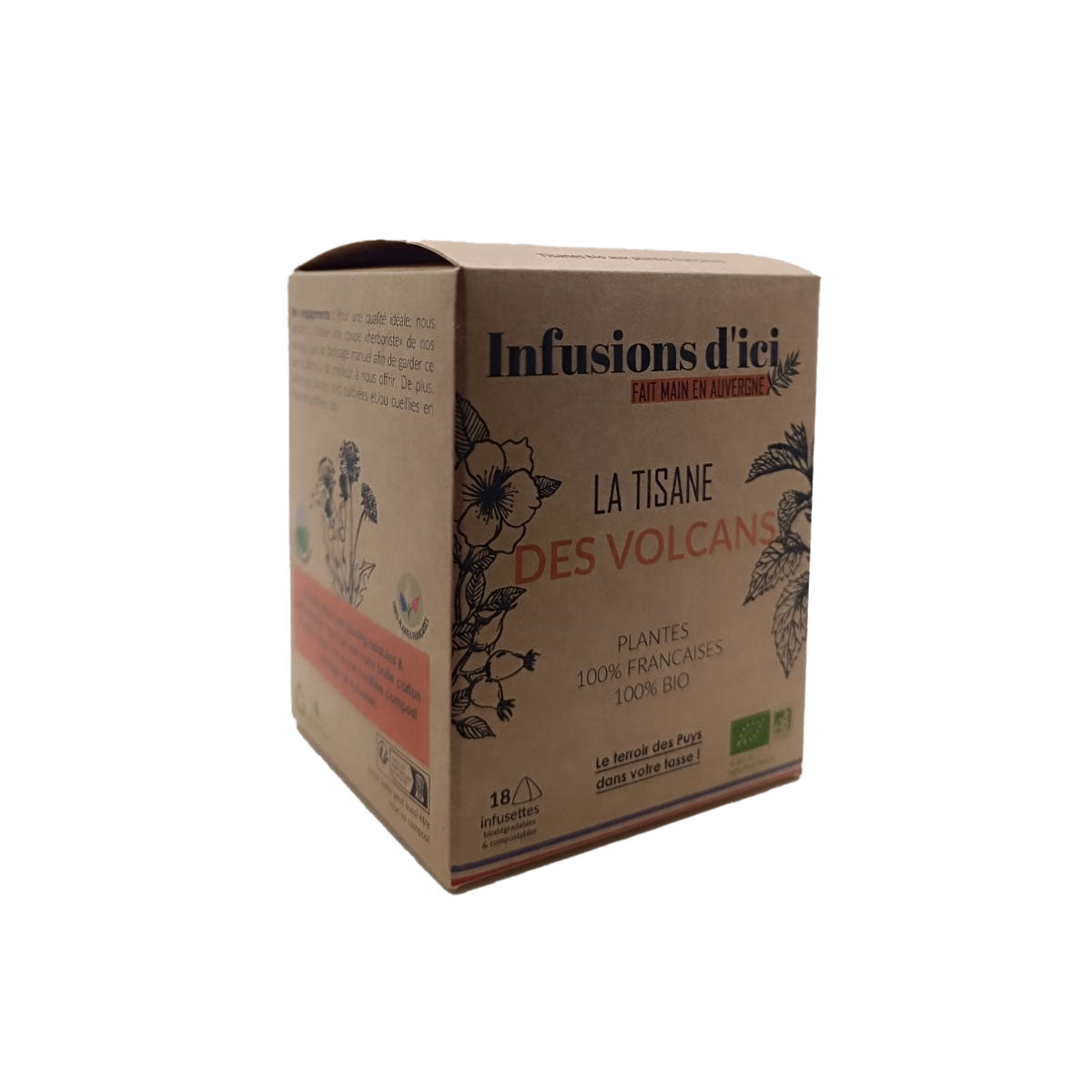 Tisane des Volcans Boite 18 infusettes - INFUSIONS D'ICI - Graindecafe
