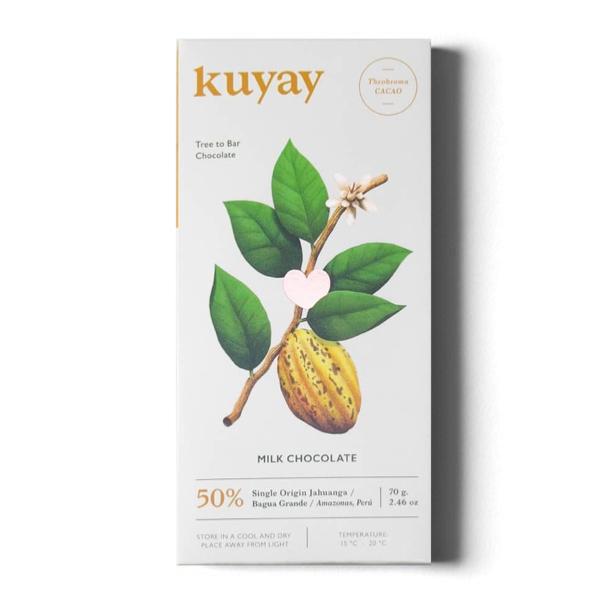 Chocolat au Lait - 50% cacao - 70 Gr - Kuyay - Graindecafe
