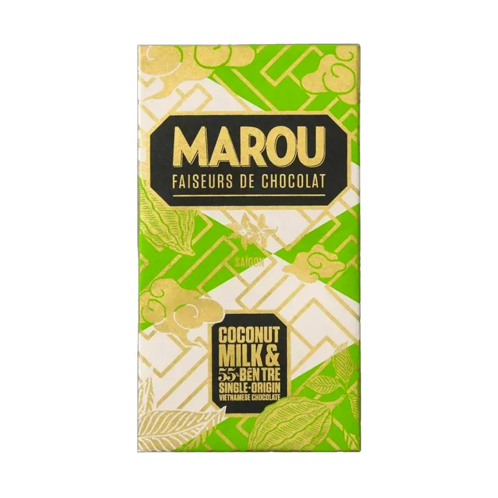 Chocolat au Lait de coco Ben Tre 55% cacao 80 g - Marou