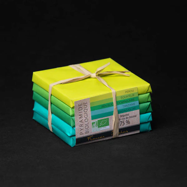 Pyramide Chocolat Noir BIO Grand Crus - 75% cacao - 250 Gr - Pralus